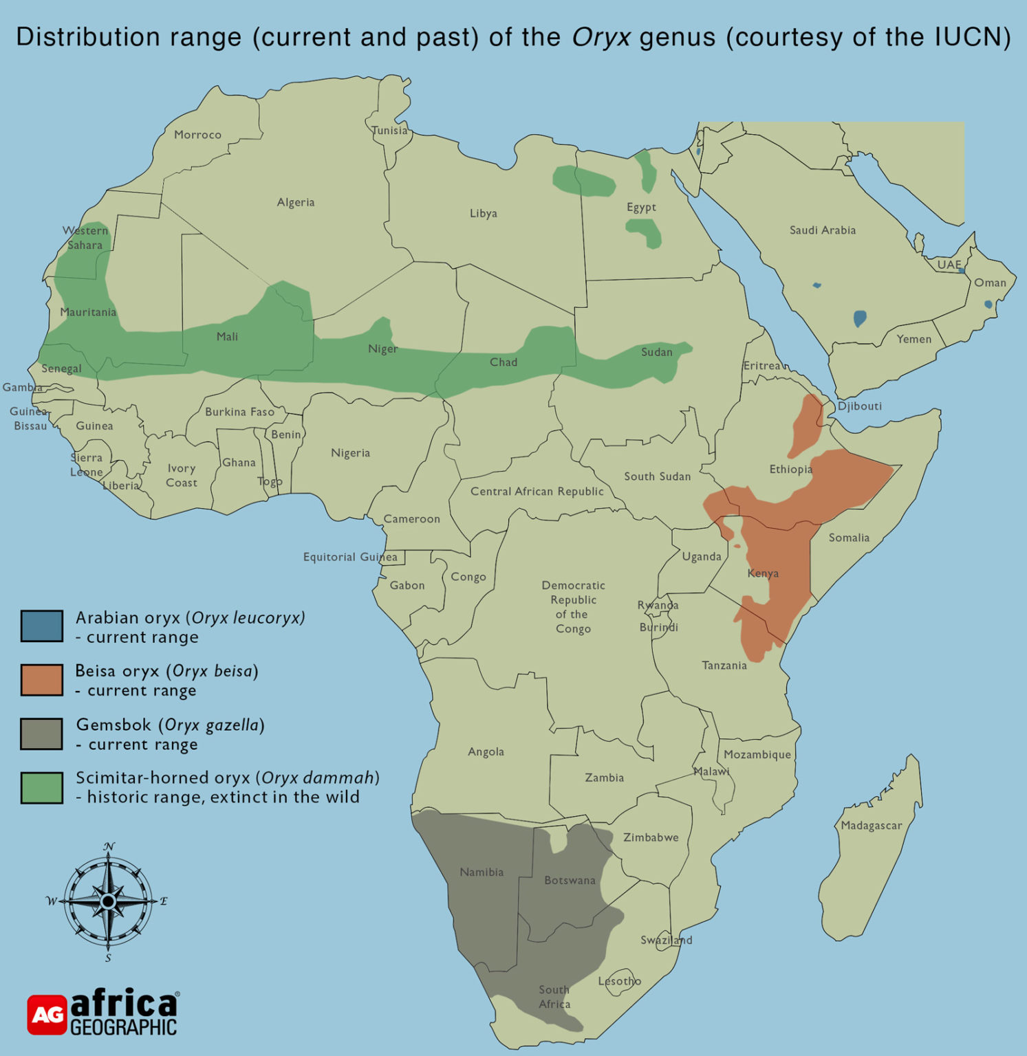 oryx-map - Africa Geographic
